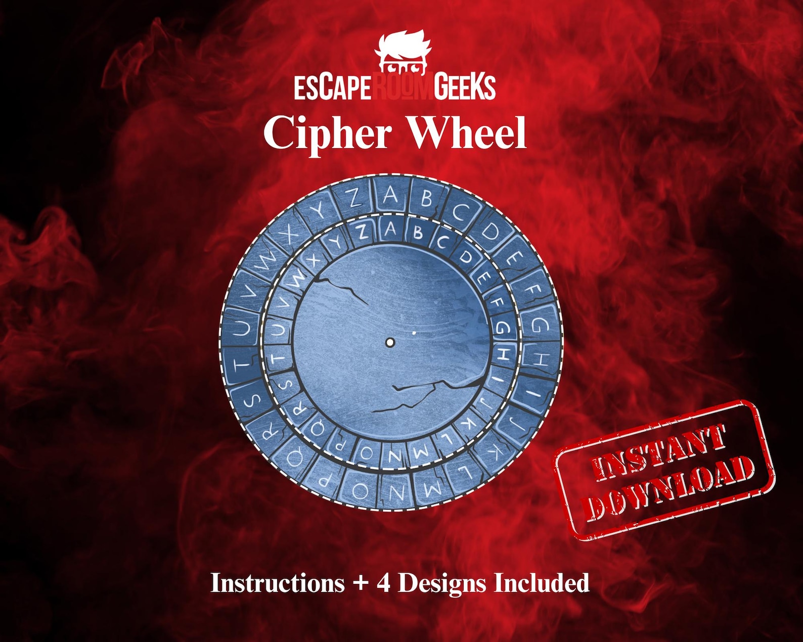 Printable Cipher Wheel Templates Alphabet, Numbers, Symbols & Runes DIY ...