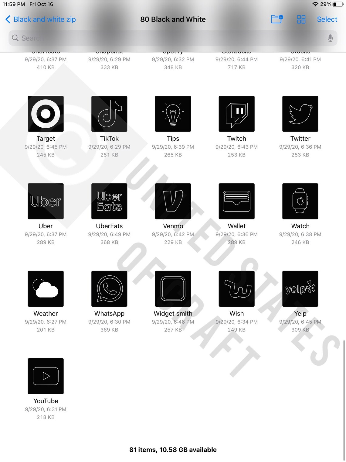 80 White on Black App Icon Pack, IOS14 Minimalist Aesthetic - Etsy