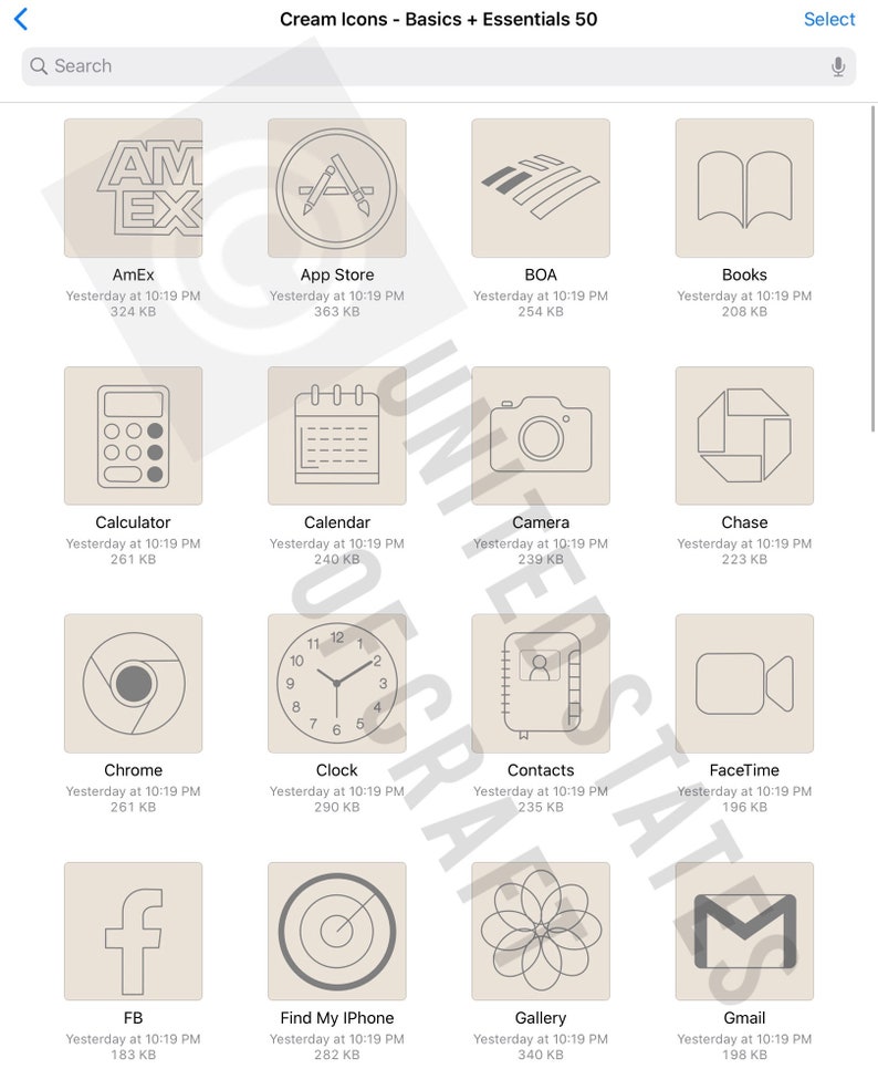 50 App Icon Pack - IOS14 Minimalist Cream and Gray Aesthetic “basics ...