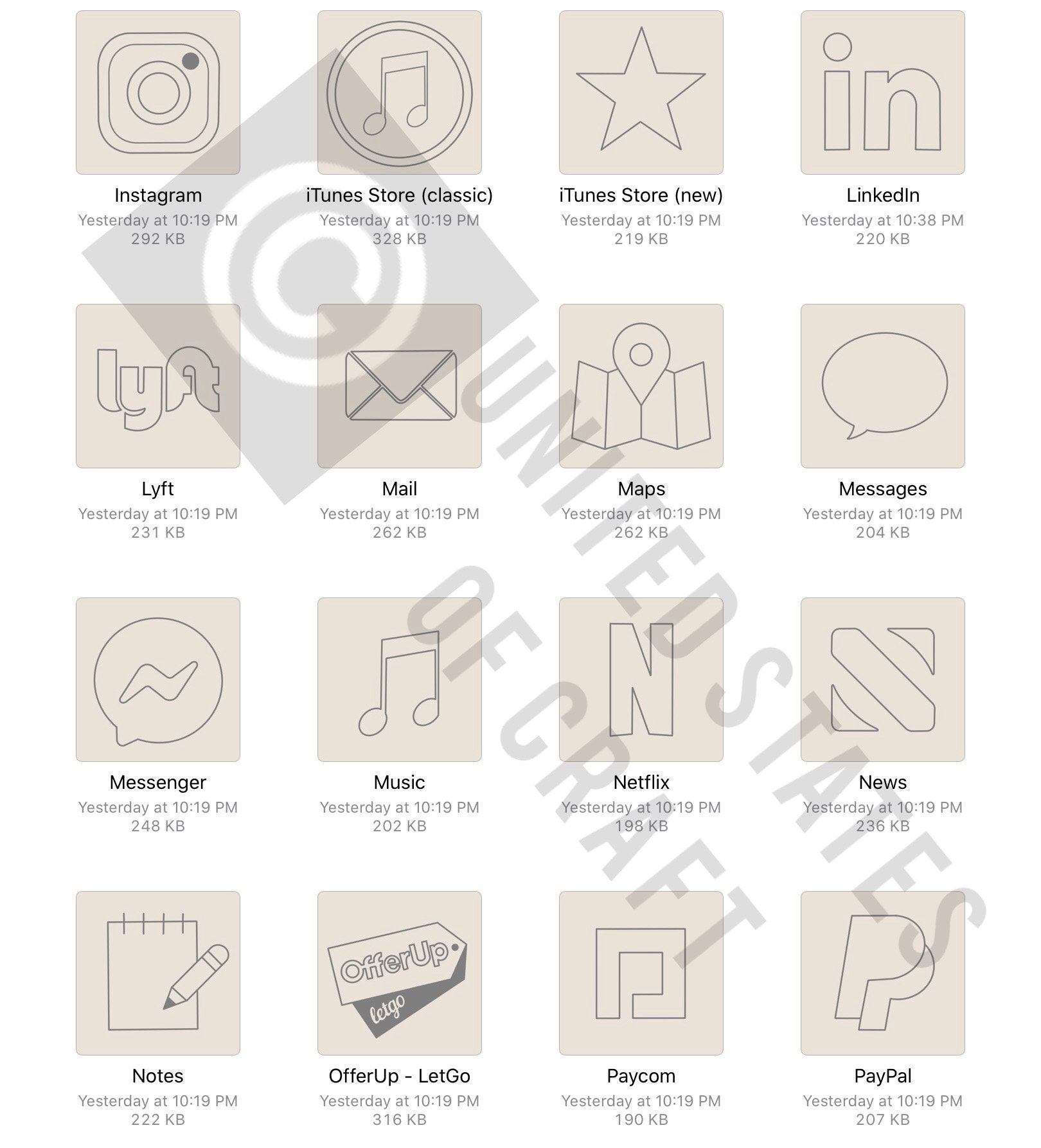 80 App Icon Pack, IOS14 Cream and Gray Minimalist Aesthetic deluxe Pack - Etsy
