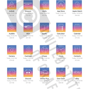 80 Ombre App Icon Pack, IOS14 Cali Sunset Minimalist Aesthetic - Etsy