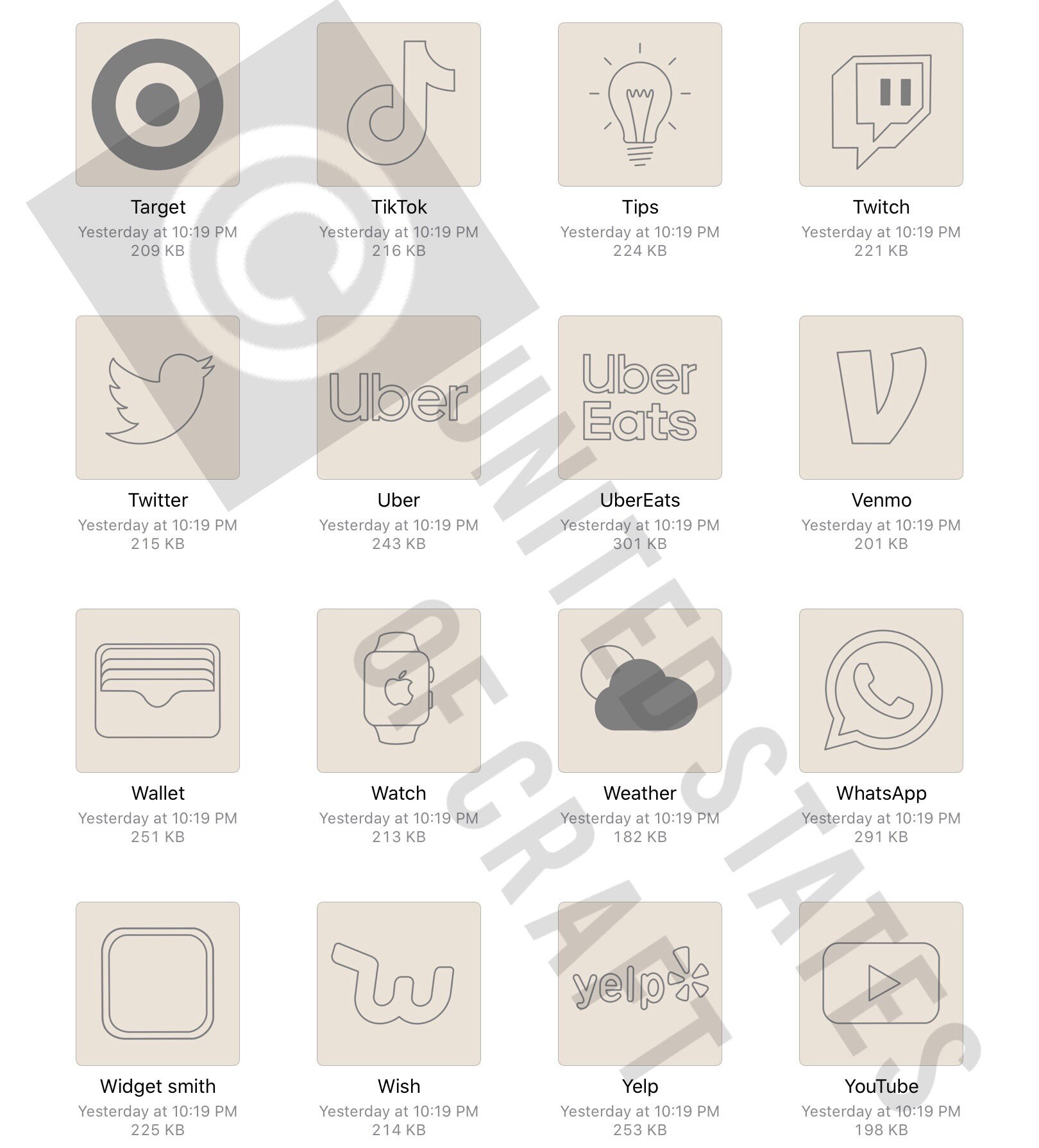 80 App Icon Pack, IOS14 Cream and Gray Minimalist Aesthetic deluxe Pack ...
