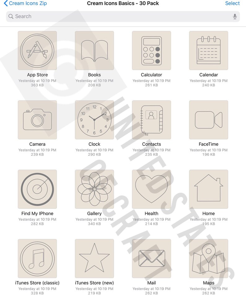 Basic 30 iPhone App Icon Pack, Ios14 Aesthetic Minimalist Cream and ...