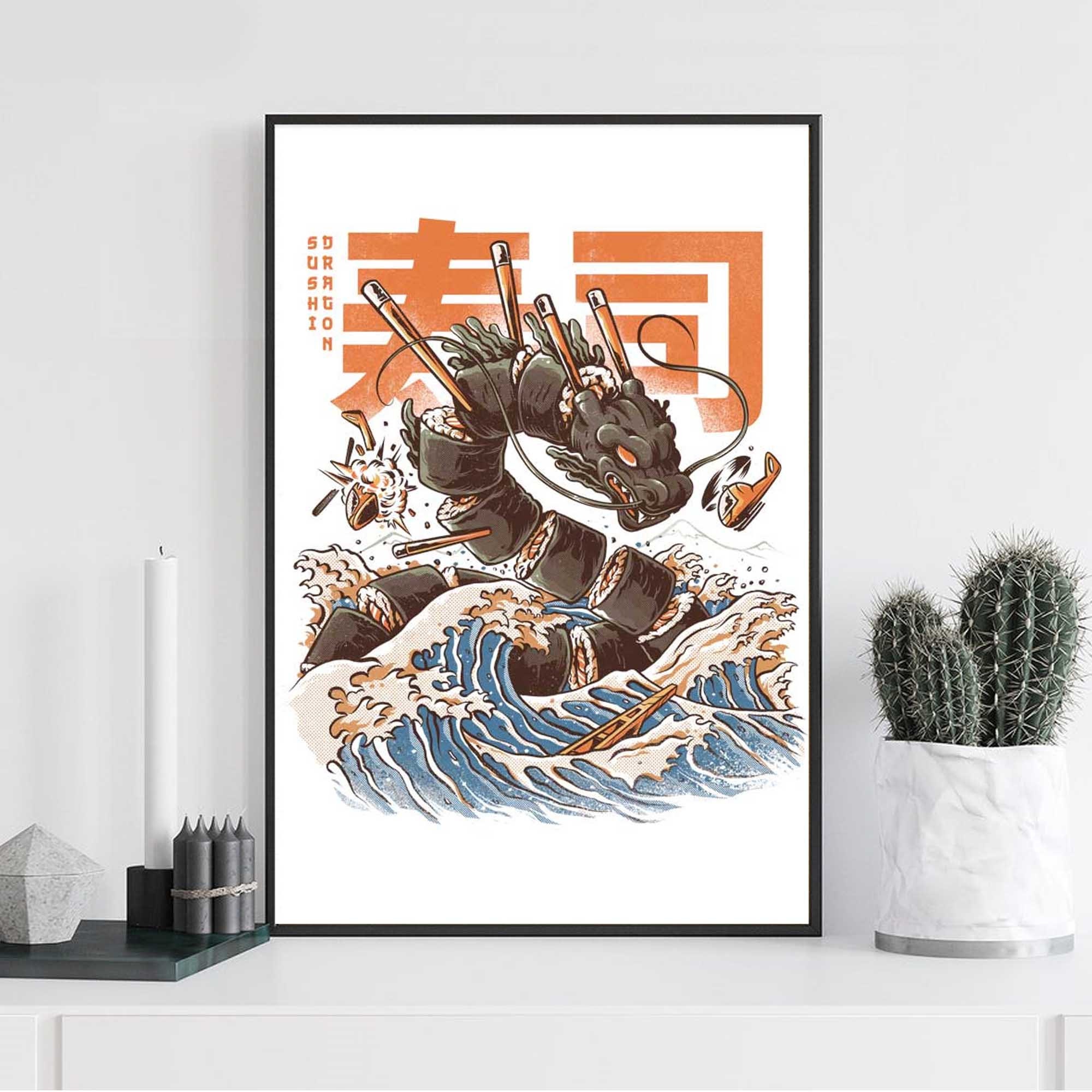 Abstract Woman Chilling Under The Moon Art Canvas Black Woman | Etsy