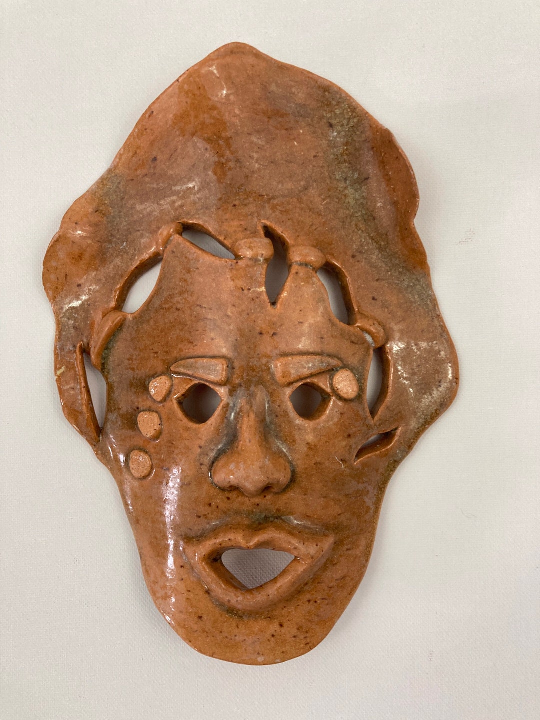 Original Ceramic Mask, Ceramic Wall Sculpture, Unique Art, From the ...