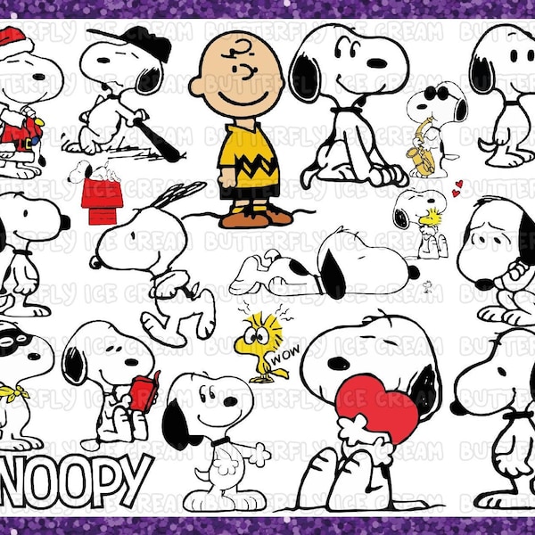 Snoopy Svg - Etsy