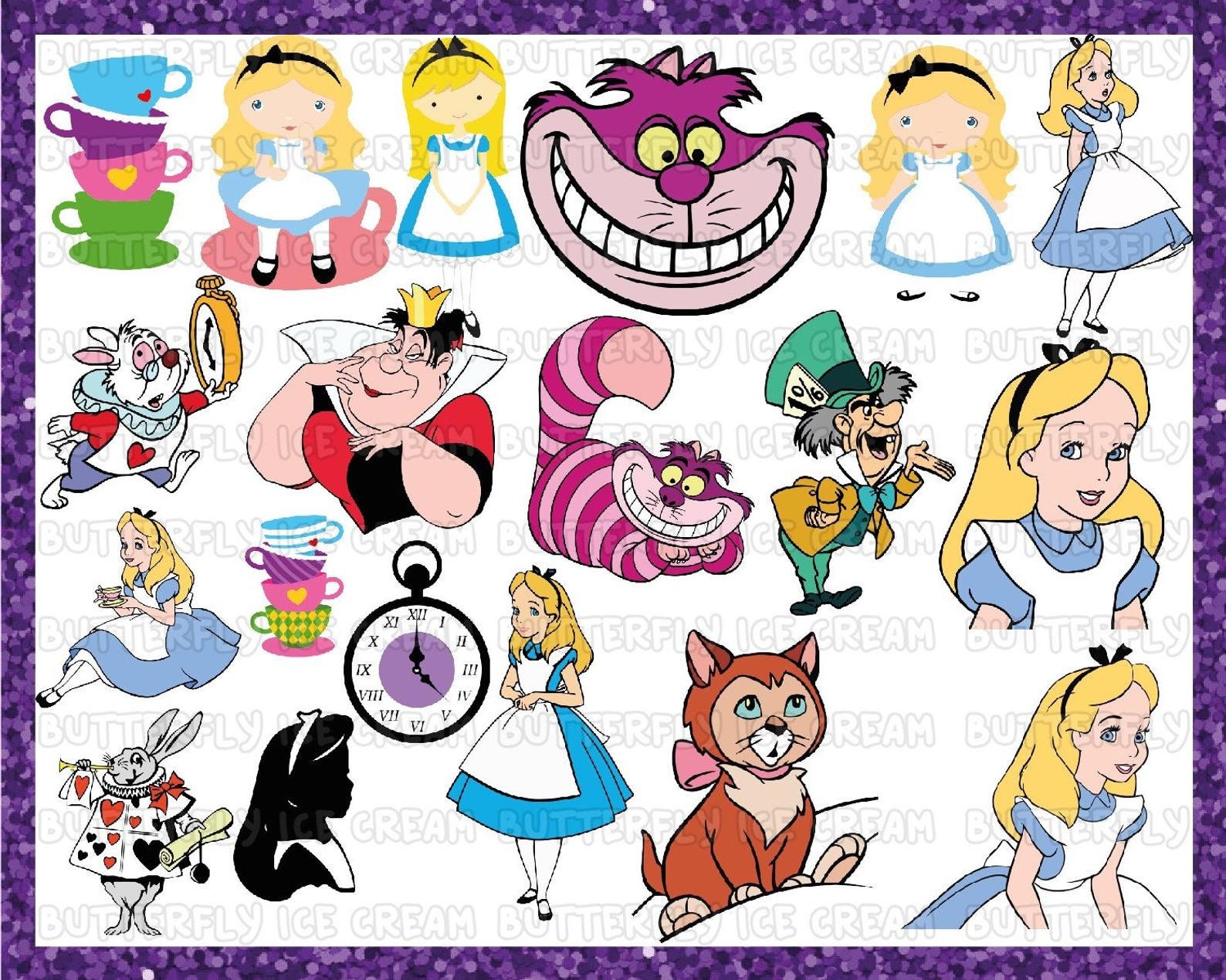 Alice in Wonderland Svg, Alice Svg, Alice Wonderland Svg, Cheshire Cat ...