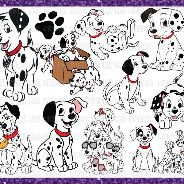 101 Dalmatians Svg - Etsy
