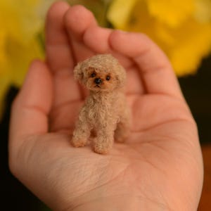 Realistic Puppy Dollhouse Miniature, Pet Lover's Mini Dog Figurine for ...