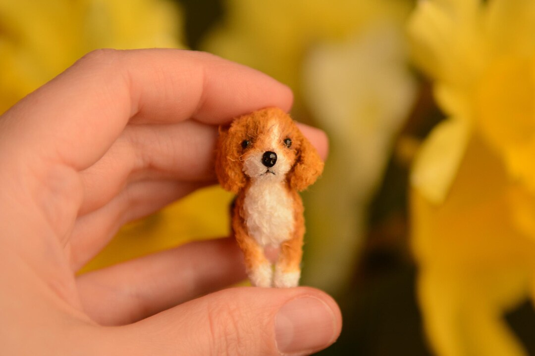 Pet Lover's Mini Dog Figurine for Dollhouses, Realistic Puppy Dollhouse ...