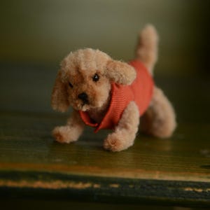 Realistic Puppy Dollhouse Miniature, Pet Lover's Mini Dog Figurine for ...