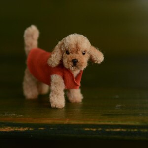 Realistic Puppy Dollhouse Miniature, Pet Lover's Mini Dog Figurine for ...