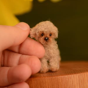 Realistic Puppy Dollhouse Miniature, Pet Lover's Mini Dog Figurine for ...