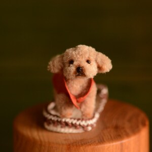 Realistic Puppy Dollhouse Miniature, Pet Lover's Mini Dog Figurine for ...