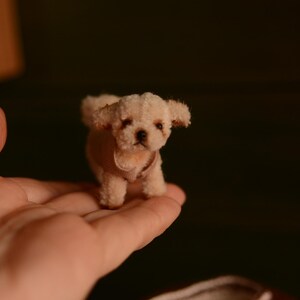 Realistic Puppy Dollhouse Miniature, Pet Lover's Mini Dog Figurine for ...