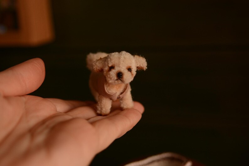 Realistic Puppy Dollhouse Miniature, Pet Lover's Mini Dog Figurine for ...