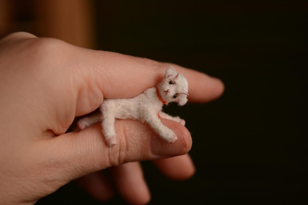 Dollhouse Mini Goat, Tinyfigurine for Dollhouse - OOAK Pet for ...
