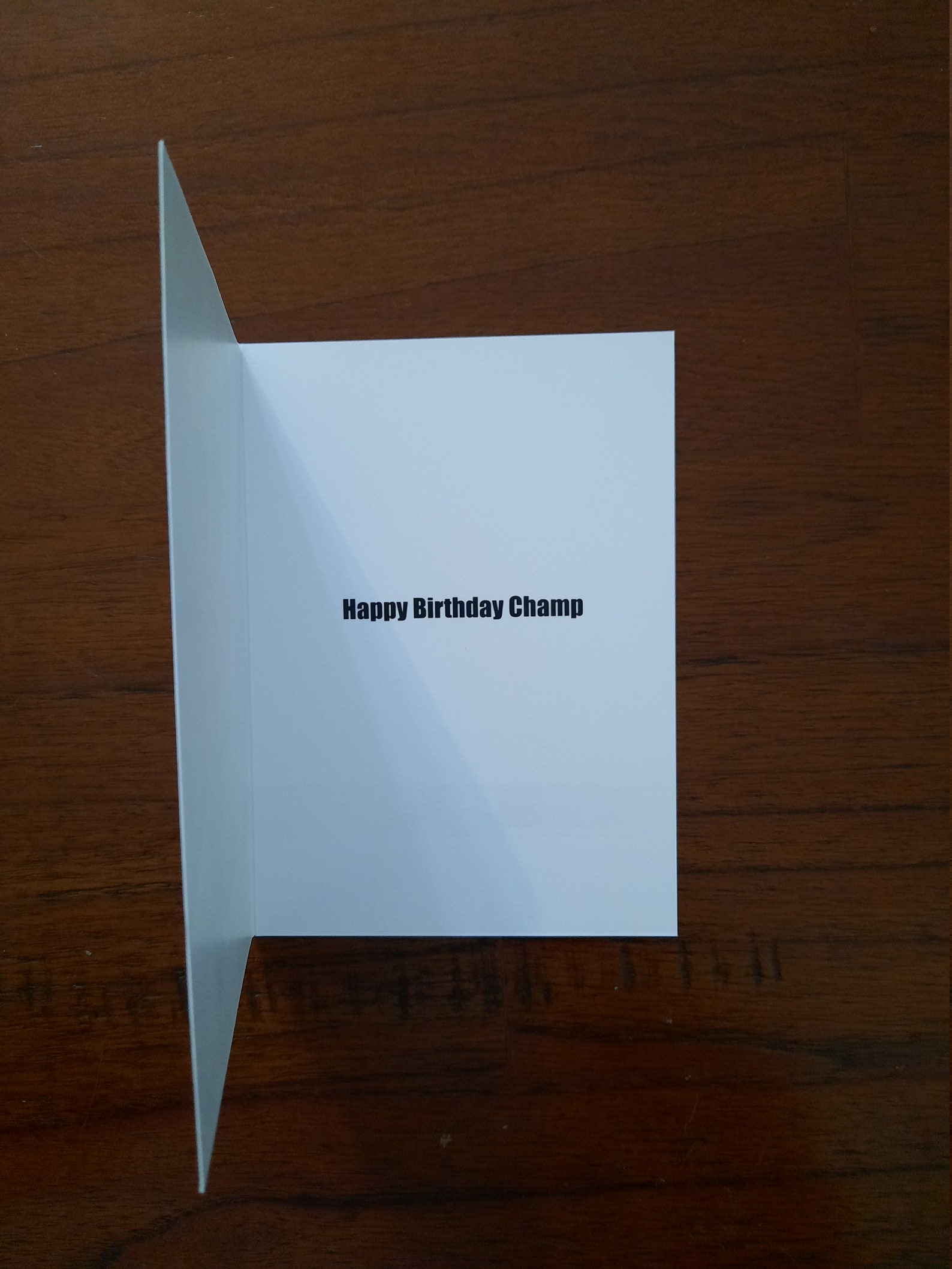 Muhammad Ali Birthday Card -greeting Reads 'happy Birthday Champ ...