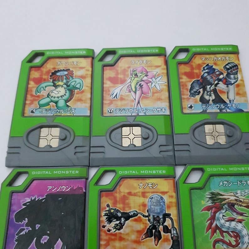 Digimon DDP Chip Digivice Accel Data Plate File 7 Pieces | Etsy