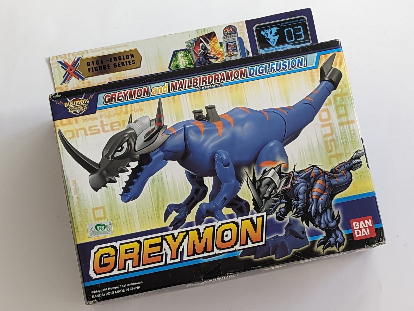 Digimon Fusion Digi-fusion Figure Series 03 Greymon Xros Wars Action ...