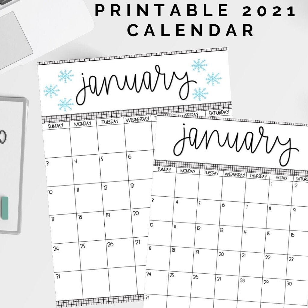 2021 Printable Calendar | 2021 Calendar | Printable | Printable Desktop ...
