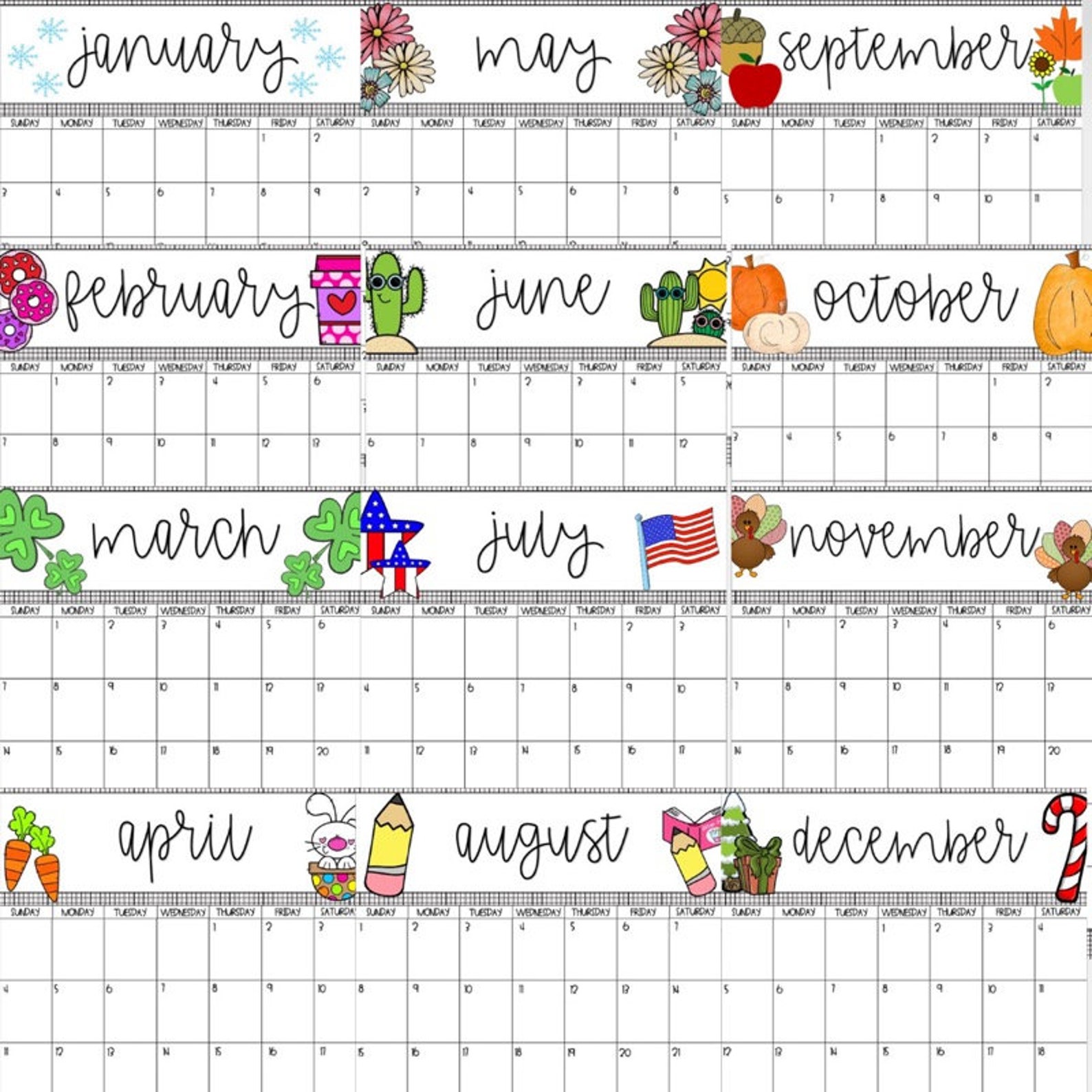 2021 Printable Calendar | 2021 Calendar | Printable | Printable Desktop ...