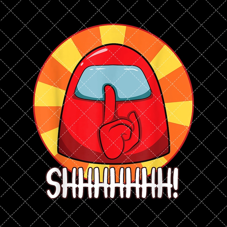 Among Us Video Game Impostor and Crewmate Silence Shhh Png | Etsy