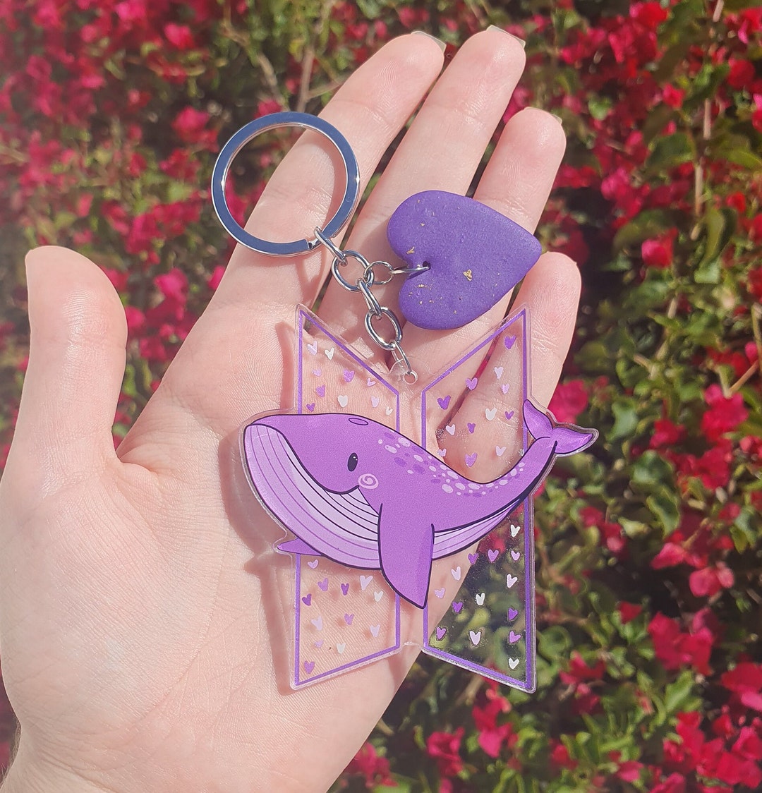 Bangtan Purple Whale Keychain // Logo Acrylic Keychain - Etsy