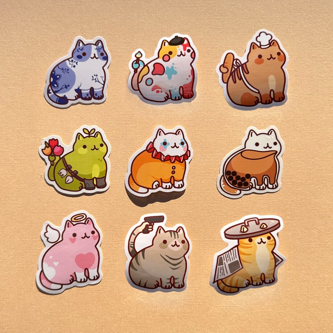 Vinyl Cat Stickers Series 1 - Etsy