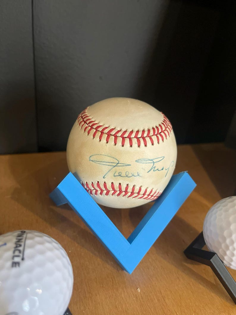 Baseball Display - Single Ball Holder - Customizable Colors - Etsy
