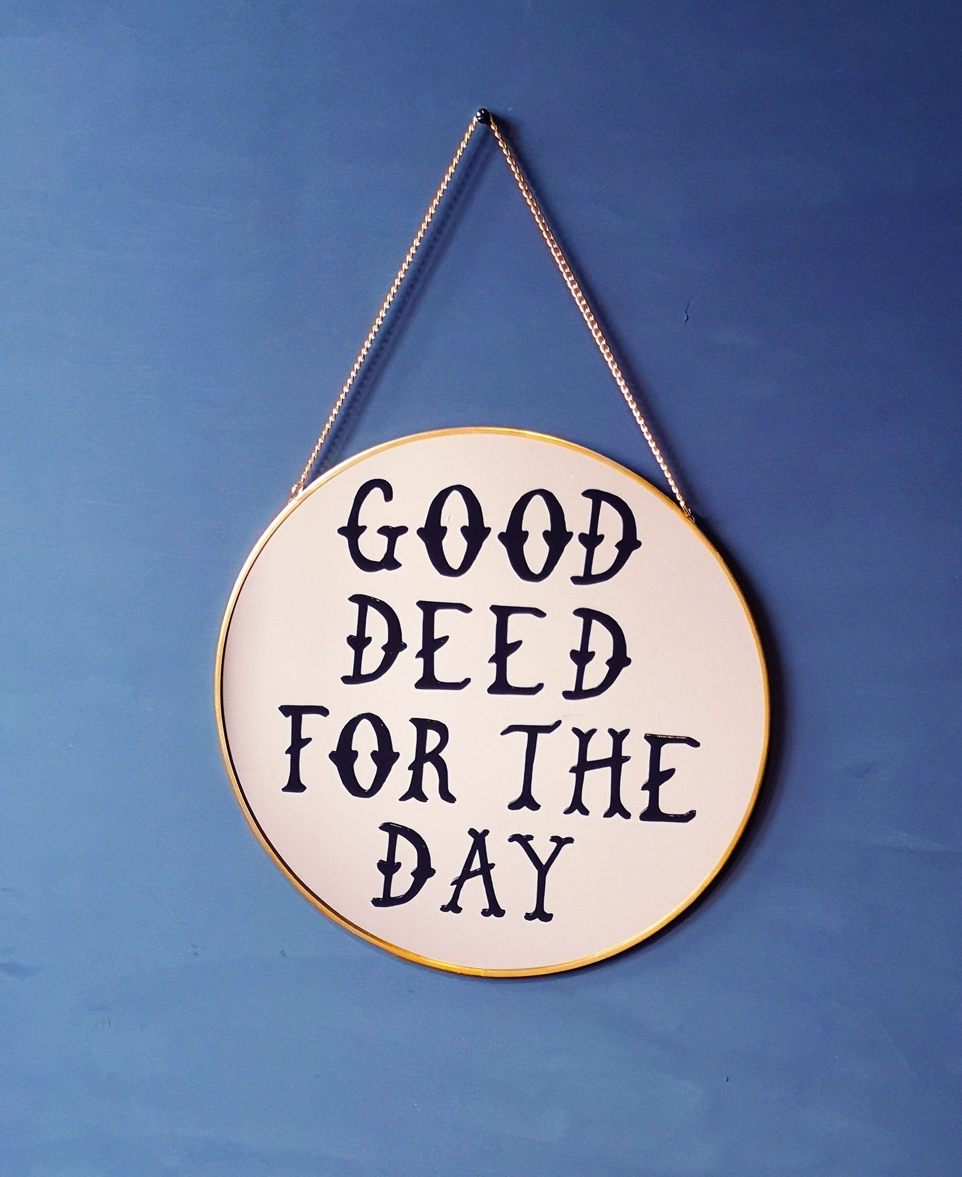 Good Deed for the Day Mirror Decorative Circle Hanging Mirror With ...
