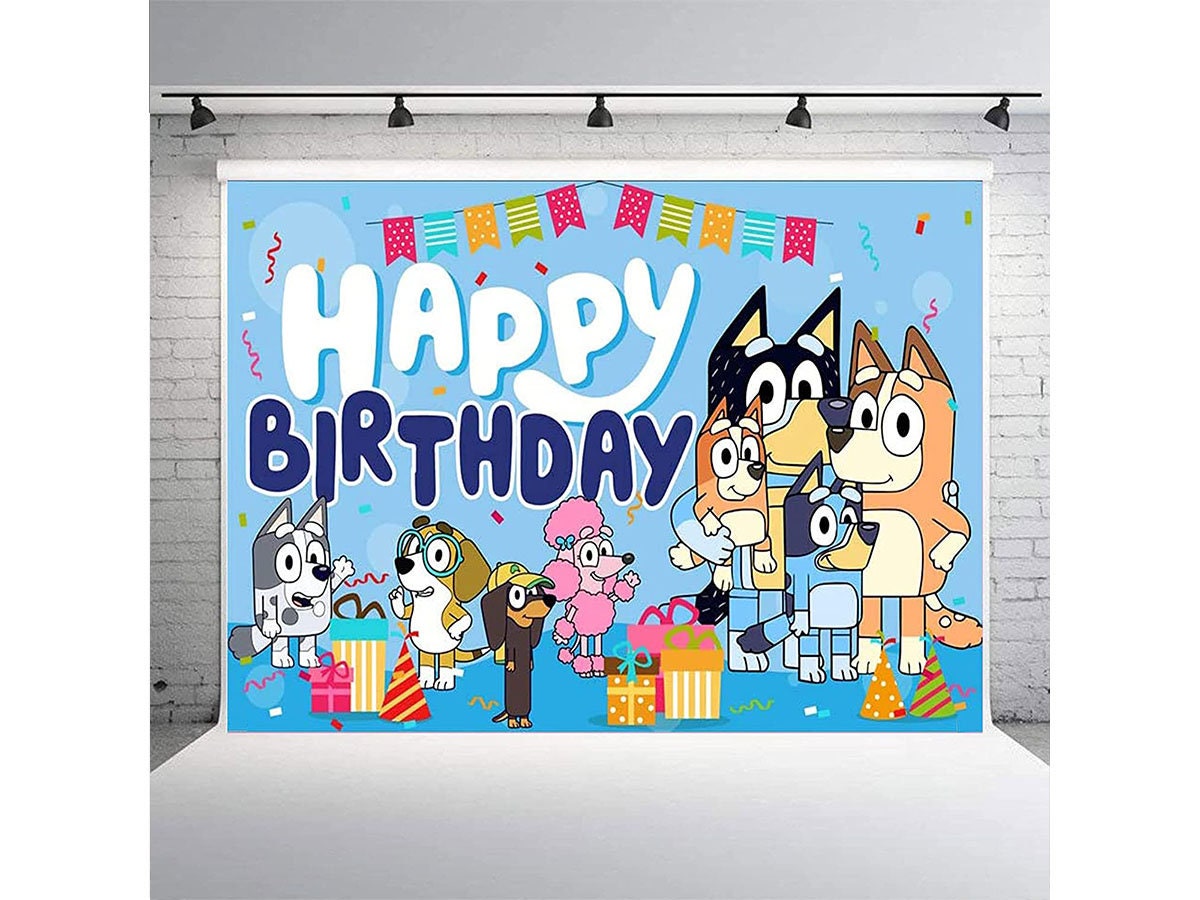 Bluey Birthday Backdrop