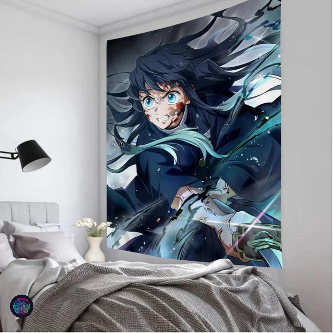Aot Anime Tapestry, Attack on Titan Samurai Art, Misty Warrior Wall ...