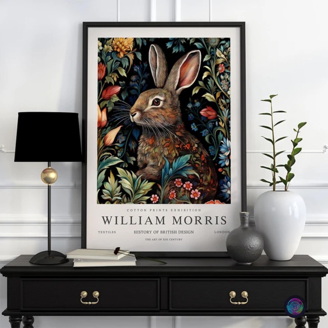 Rabbit William Morris Wall Art Poster - William Morris Classic ...