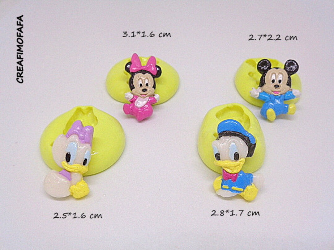 Cartoon Character Silicone Mold Child Mickey, Minnie, Daisy, Donald for ...