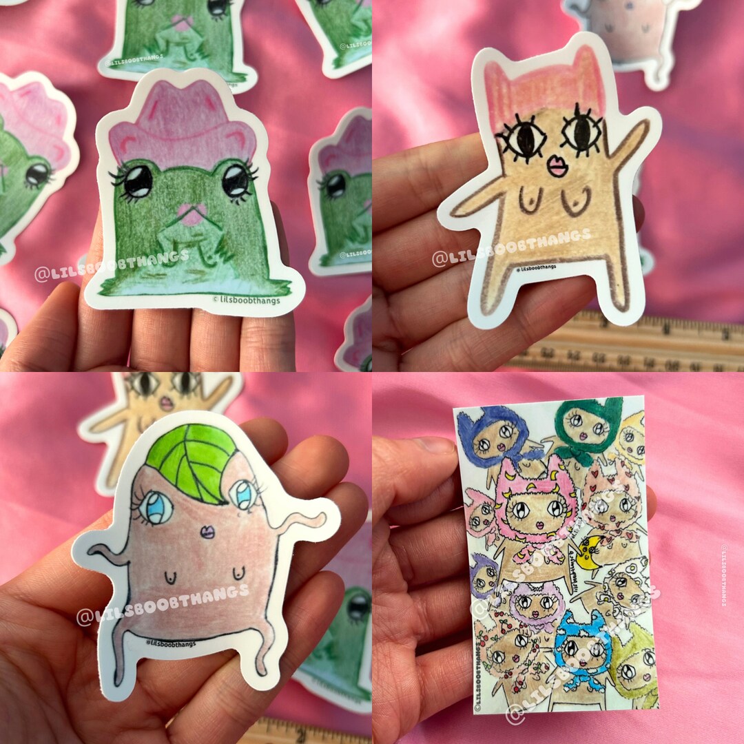 Cute Sticker Kawaii Sticker Bundle Kawaii Blob Cow Girl - Etsy