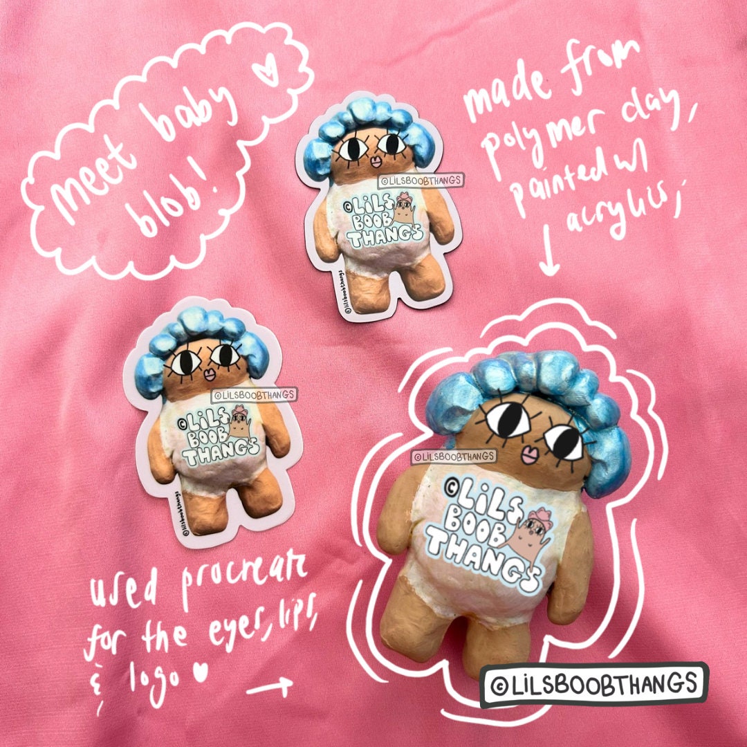 Baby Blob Sticker, Clay Friends, Cute Magnet, Clay Blob, Polymer Clay ...