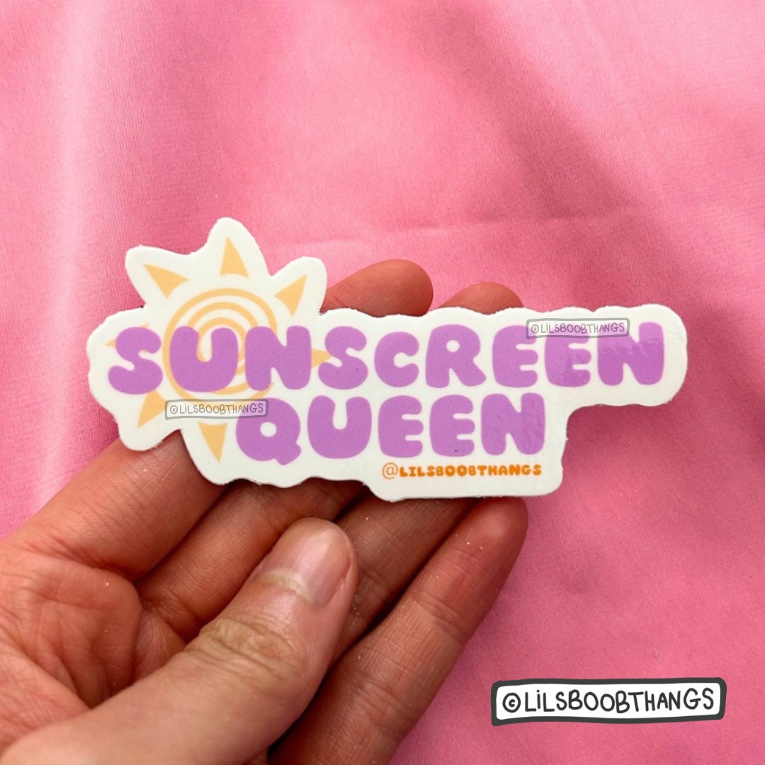 Glossy Sticker, Sunscreen Queen, Wear Your SPF Sticker, Laptop Sticker ...