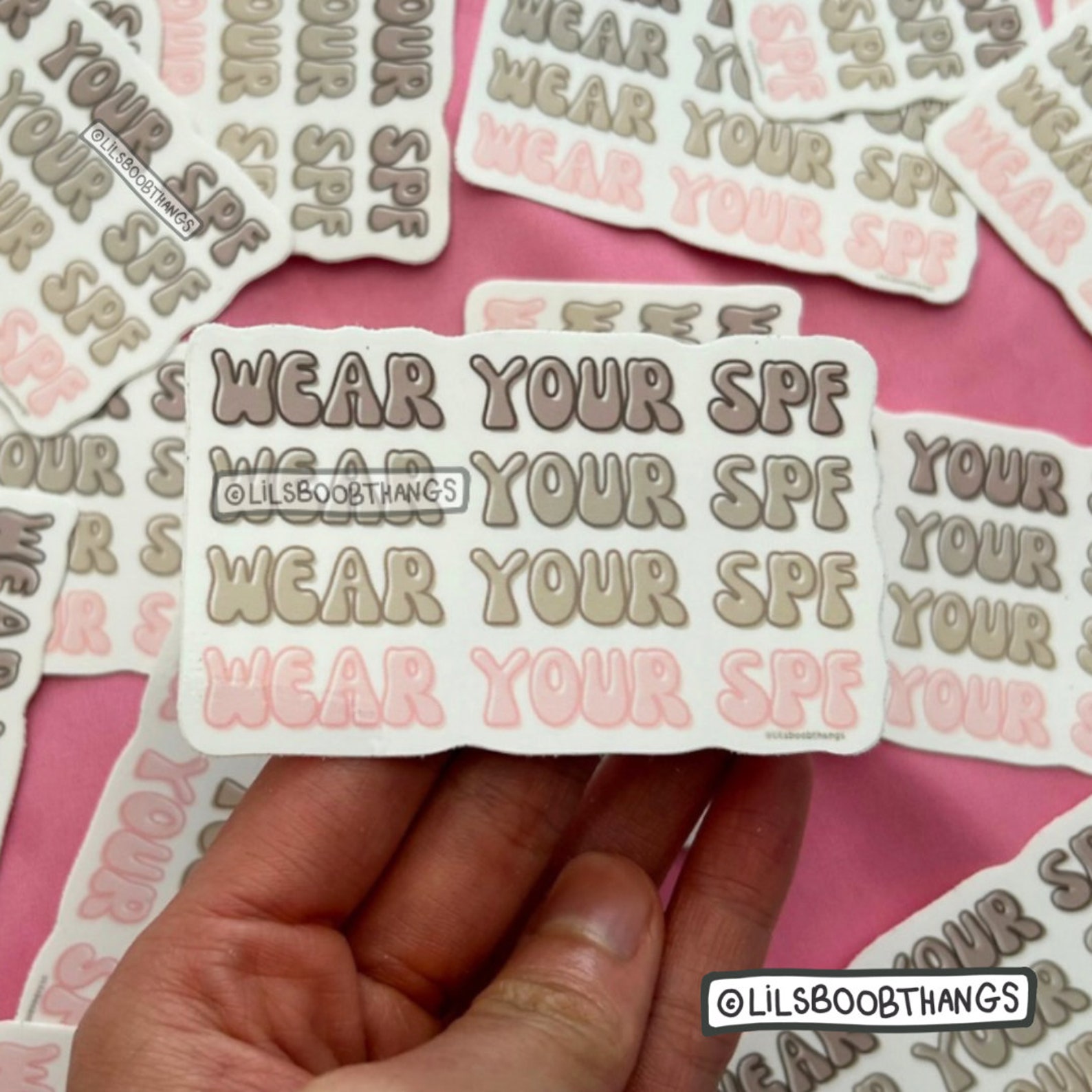Glossy Sticker, Wear Your Sunscreen , Wear Your SPF Sticker, Laptop ...