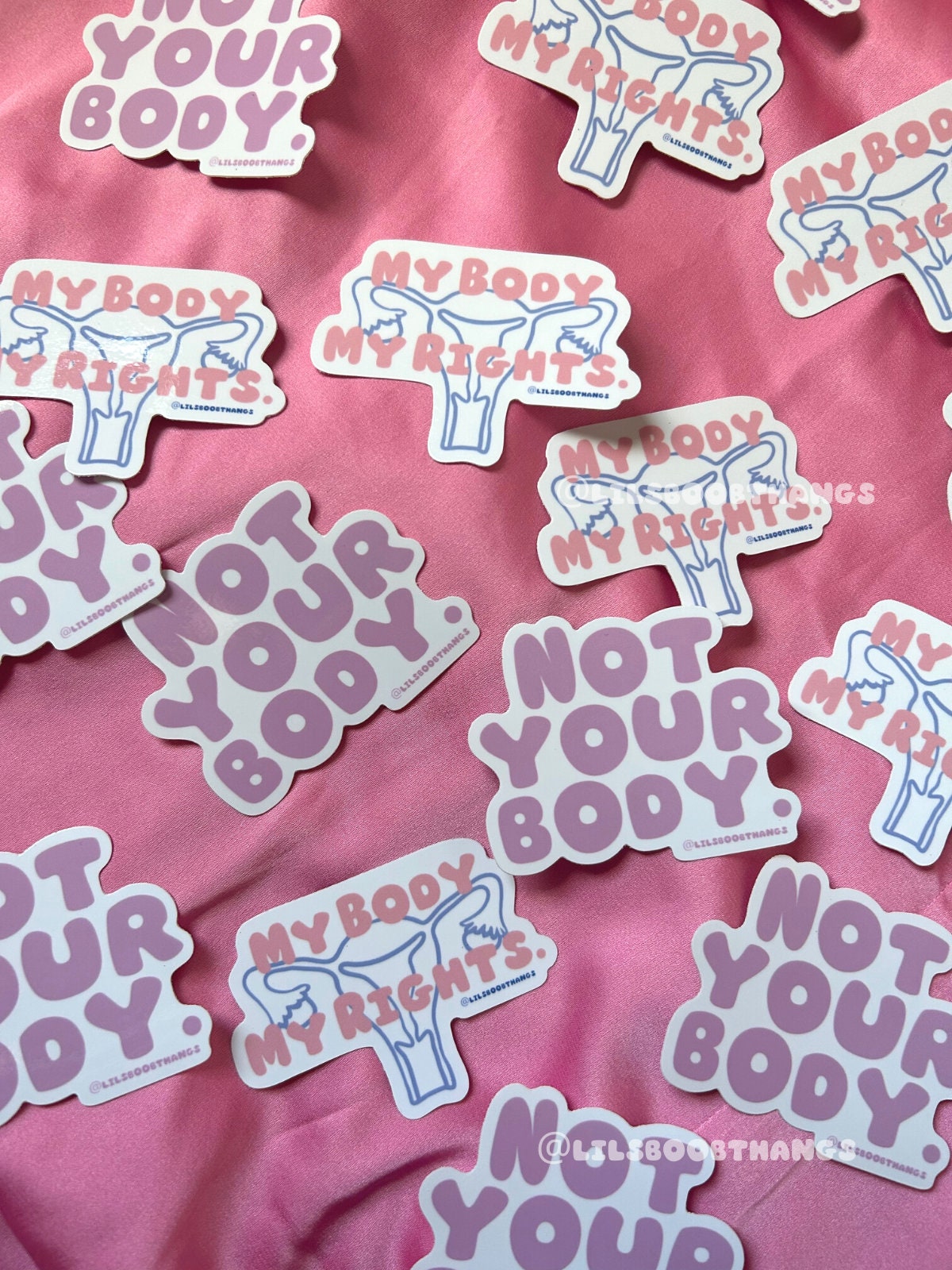 Not Your Body Sticker, My Body My Rights Sticker, Not Your Body, My ...