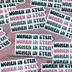 Glossy Sticker Women in Stem Sticker Steminist Vinyl - Etsy