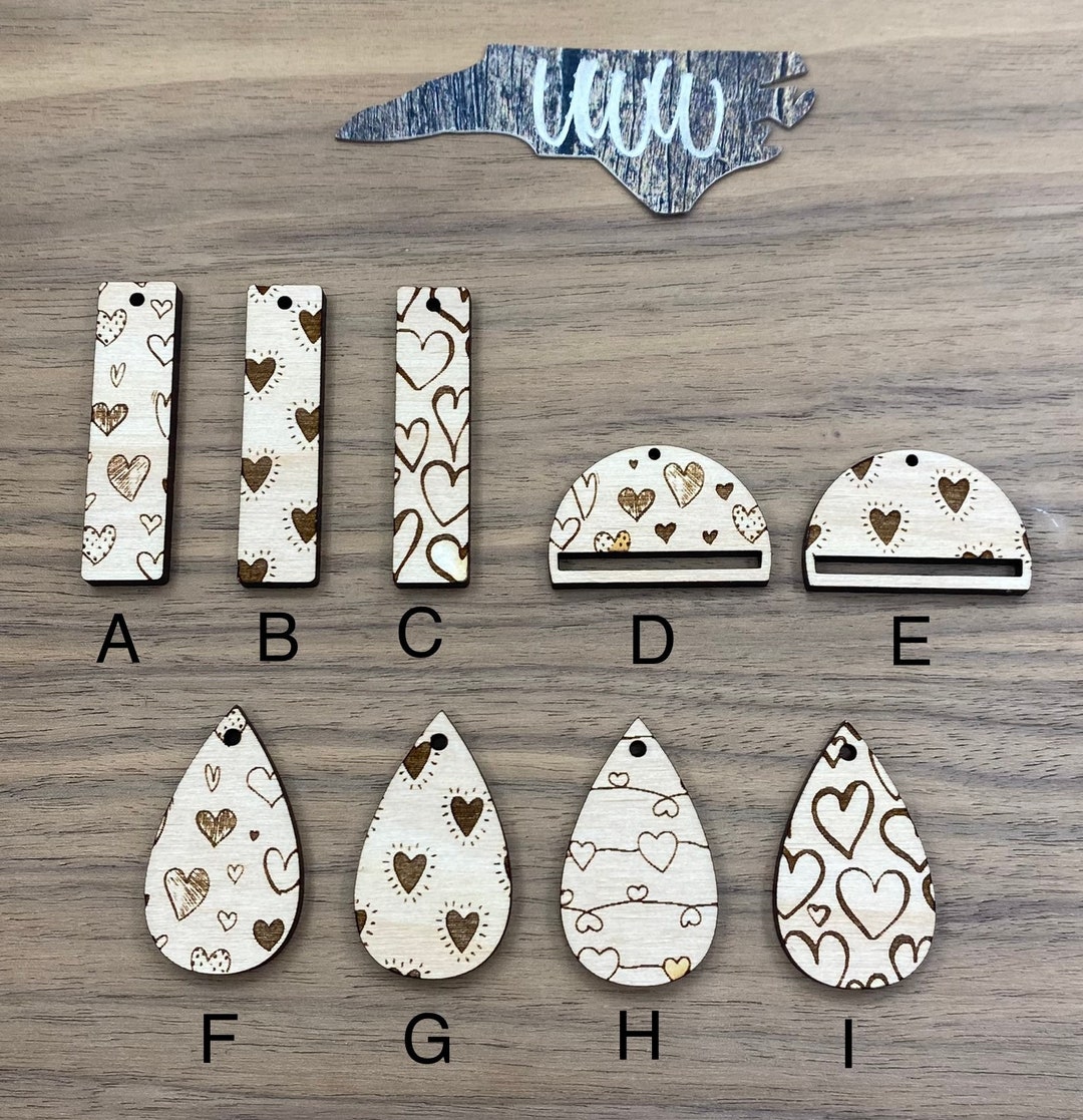 Doodle Heart Bars, Teardrops, Macrame PAIRS - Etsy