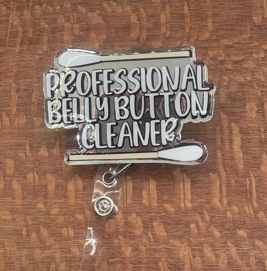 Professional Belly Button Cleaner Badge Reel - Etsy