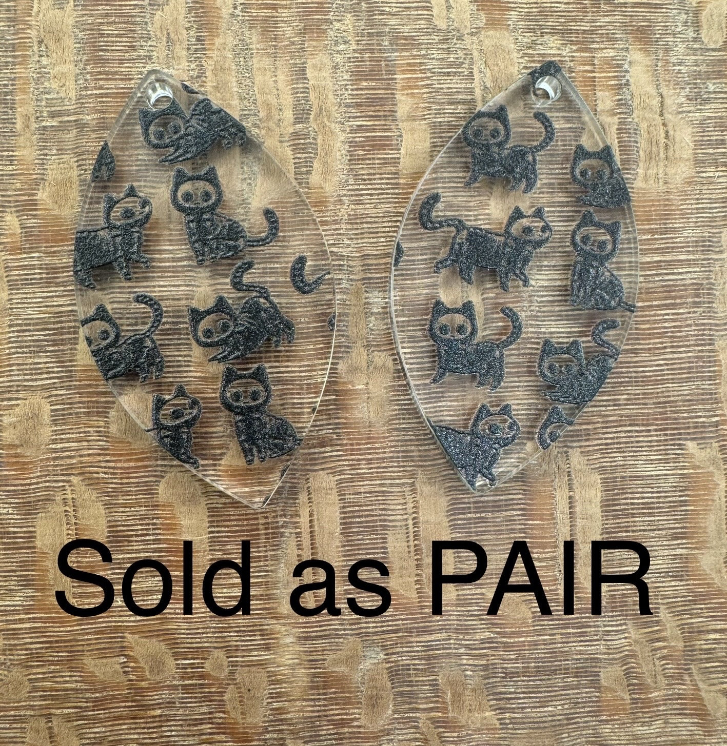 Skeleton Cat Dangle PAIR - Etsy