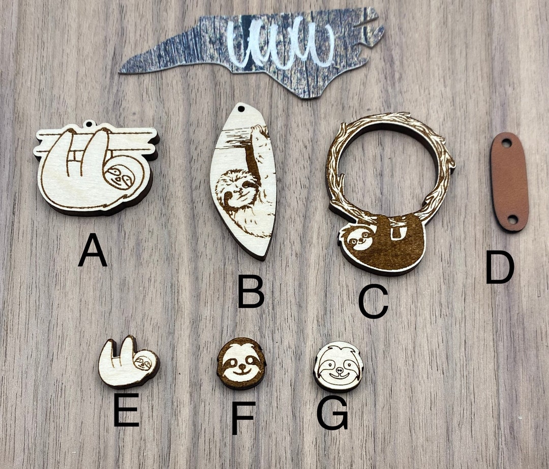 Hanging Sloth Dangle and Stud - Etsy