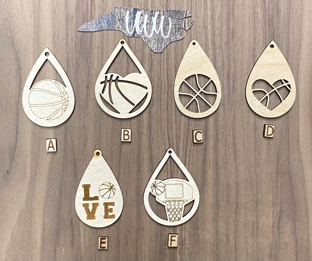 Basketball Teardrop PAIRS - Etsy