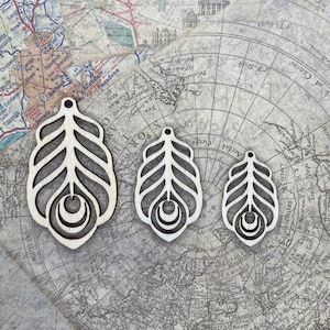 Laser Cut Wooden Peacock Feather Blank - Etsy