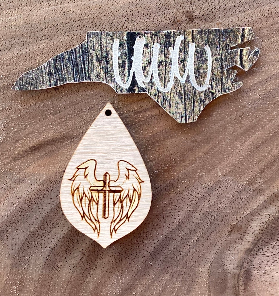 Cross With Wings Teardrop PAIRS - Etsy