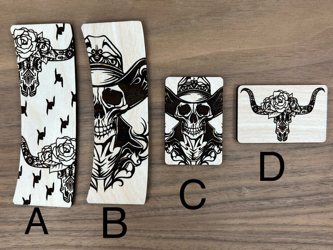 Western Skull Claw Clip Blank - Etsy