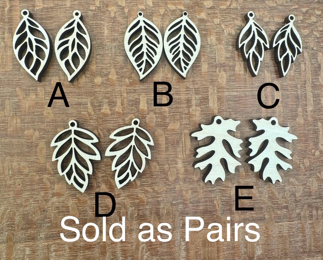 Leaf Dangle PAIR - Etsy